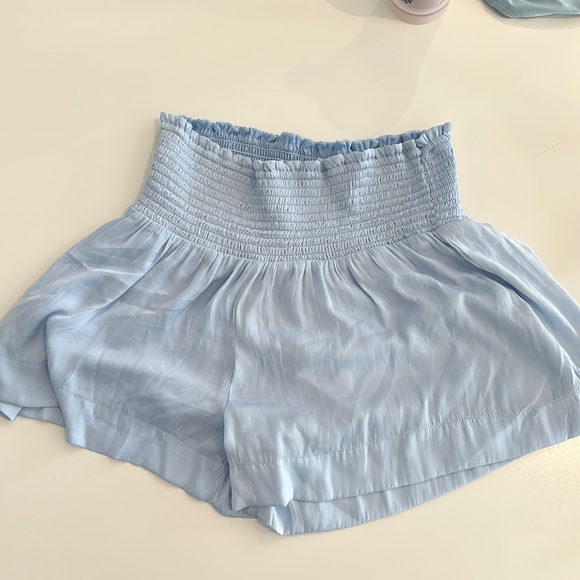 TCEC | Shorts | Tcec Light Blue Smocked Stretchy Shorts | Poshmark